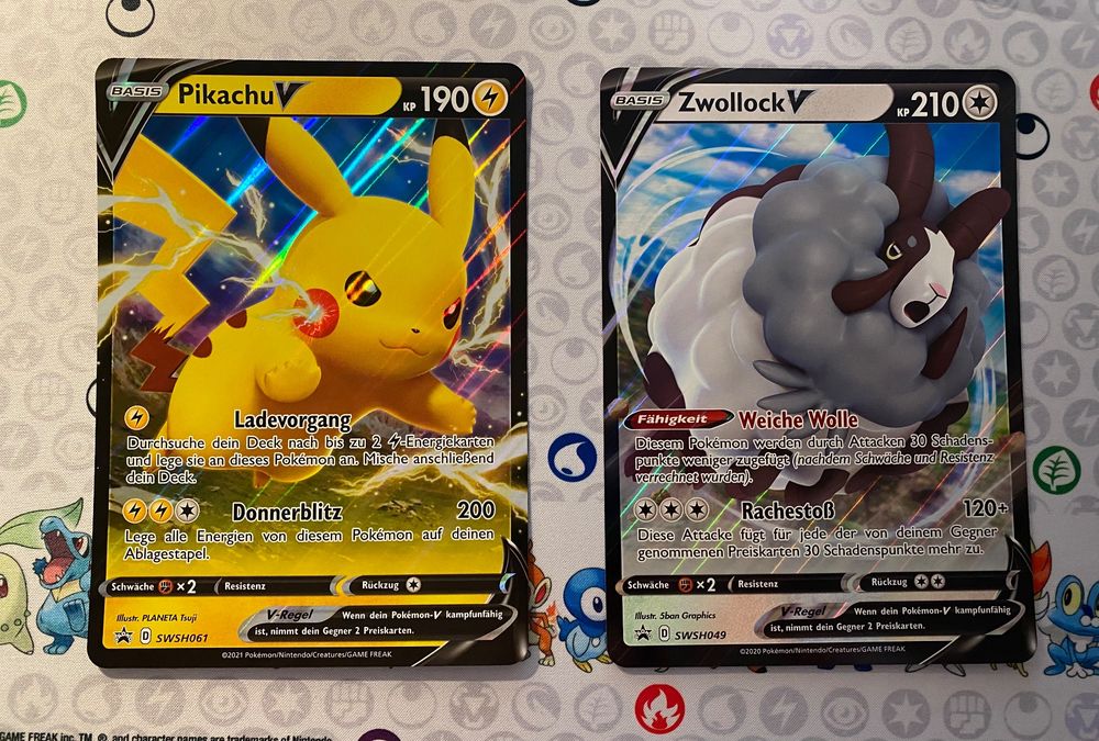 XXL Pokemonkarte - Pikachu und Zwollock V - DE | Kaufen auf Ricardo