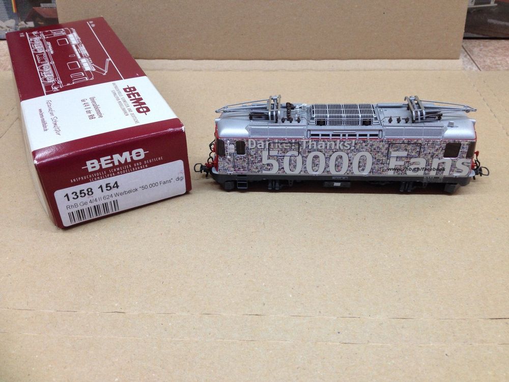 Bemo 1358 154 RhB Ge 4/4 II 624 "Danke!" (Gebraucht) in Neuendorf für ...