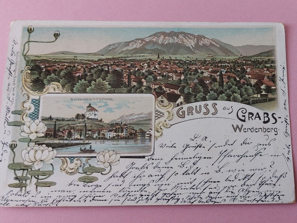 GRABS SG - LITHO KARTE , GESTEMPELT 1901 (Gebraucht) in Mönchaltorf für ...