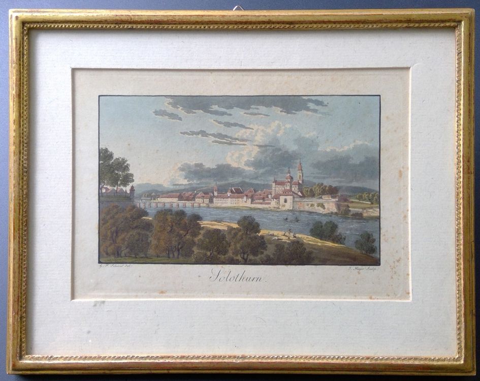 Solothurn: kolorierte Aquatinta von G. F. Schmid / J. Meyer (Gebraucht) in Ebikon für CHF 80.1 ...