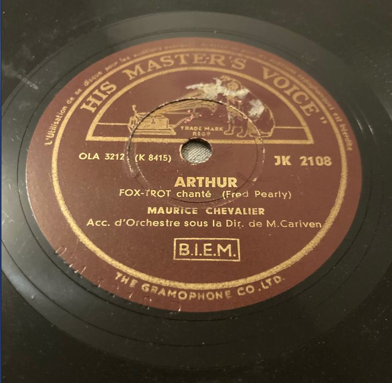 Maurice Chevalier-Schellack-10“-78RPM-Marsch-Fox Trot | Kaufen auf Ricardo
