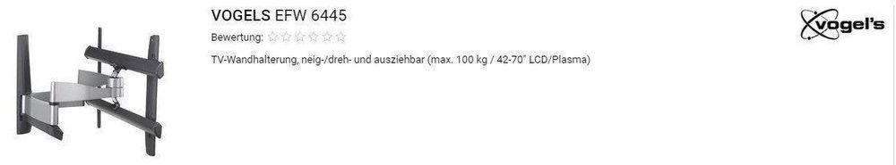 Vogels EFW 6445 TV-Wandhalterung | Kaufen auf Ricardo