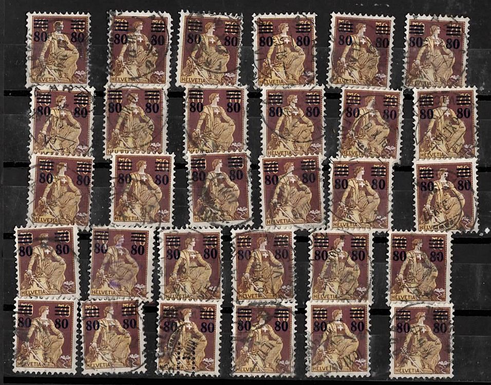 lot 30 ex. Emission Provisoir 1915 Suisse (no 135) Oblitérés | Kaufen ...