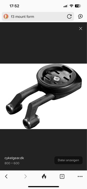F3 form mount - GPS und Radcomputer-Halter | Kaufen auf Ricardo