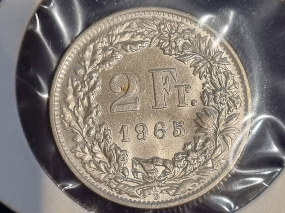 2 Franken Silber 1965 - VZ-UNZ (Neu (gemäss Beschreibung)) in Bure für CHF 8.9 – mit Lieferung ...