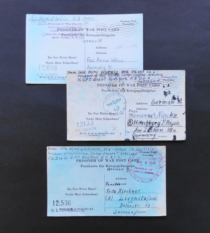 KRIEGSGEFANGENENPOST, USA-Deutsches Reich, 1944/45, Militär (Gebraucht ...