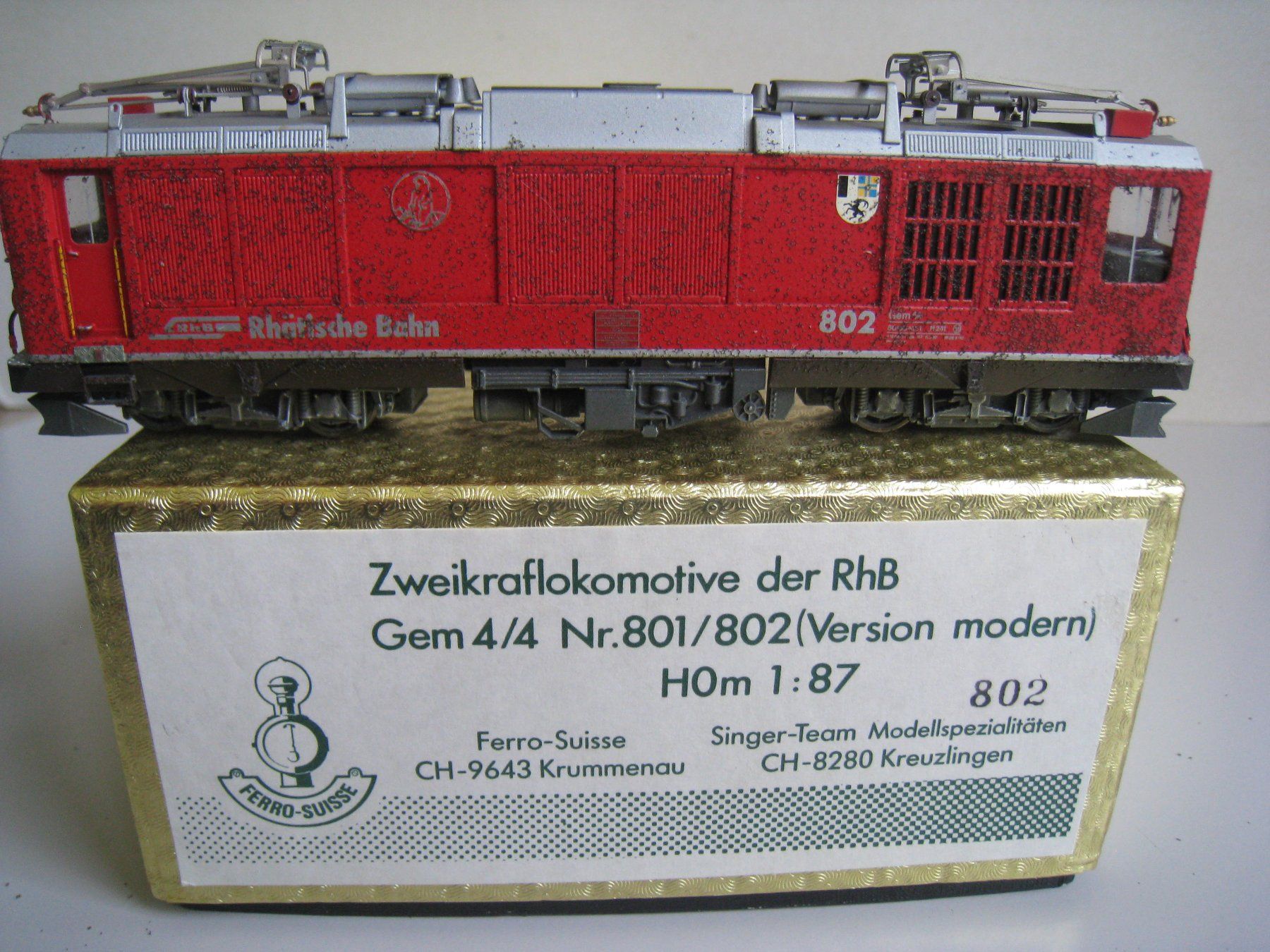 Ferro Suisse Gem 4/4 802 Mod. Beschriftung, Schaumstoffschad (Defekt ...