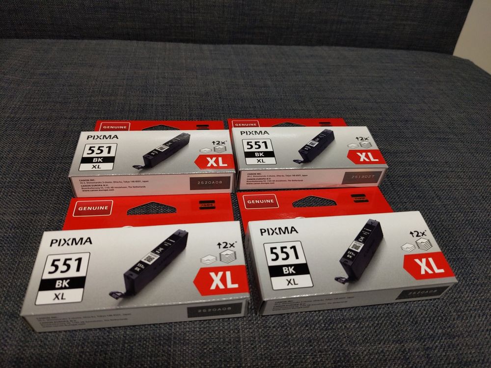 4x cartouches canon Pixma 551 xl bk | Kaufen auf Ricardo