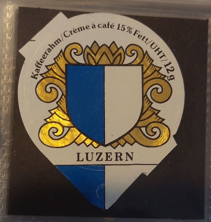 Kaffeerahmdeckeli Wappen Luzern (Gebraucht) in Rothenburg für CHF 2 – mit Lieferung auf Ricardo ...
