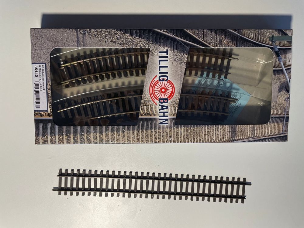 Tillig: 6x gebogenes Gleis, 1 x gerades Gleis (Neu und originalverpackt ...