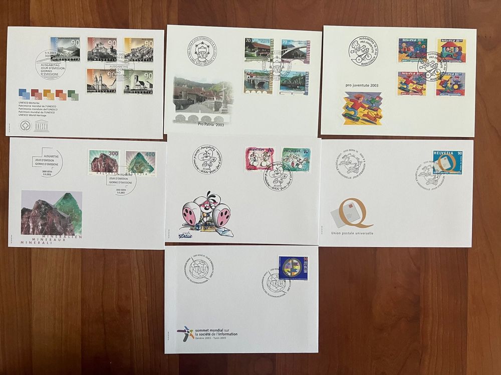Sammlung 7 FDC Briefe 2003 (R747) (Gebraucht) in Hinwil für CHF 3 – mit Lieferung auf Ricardo kaufen