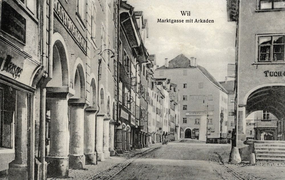 Wil (SG), Marktgasse mit Arkaden, 1915 (Gebraucht) in Adligenswil für CHF 9 – mit Lieferung auf ...