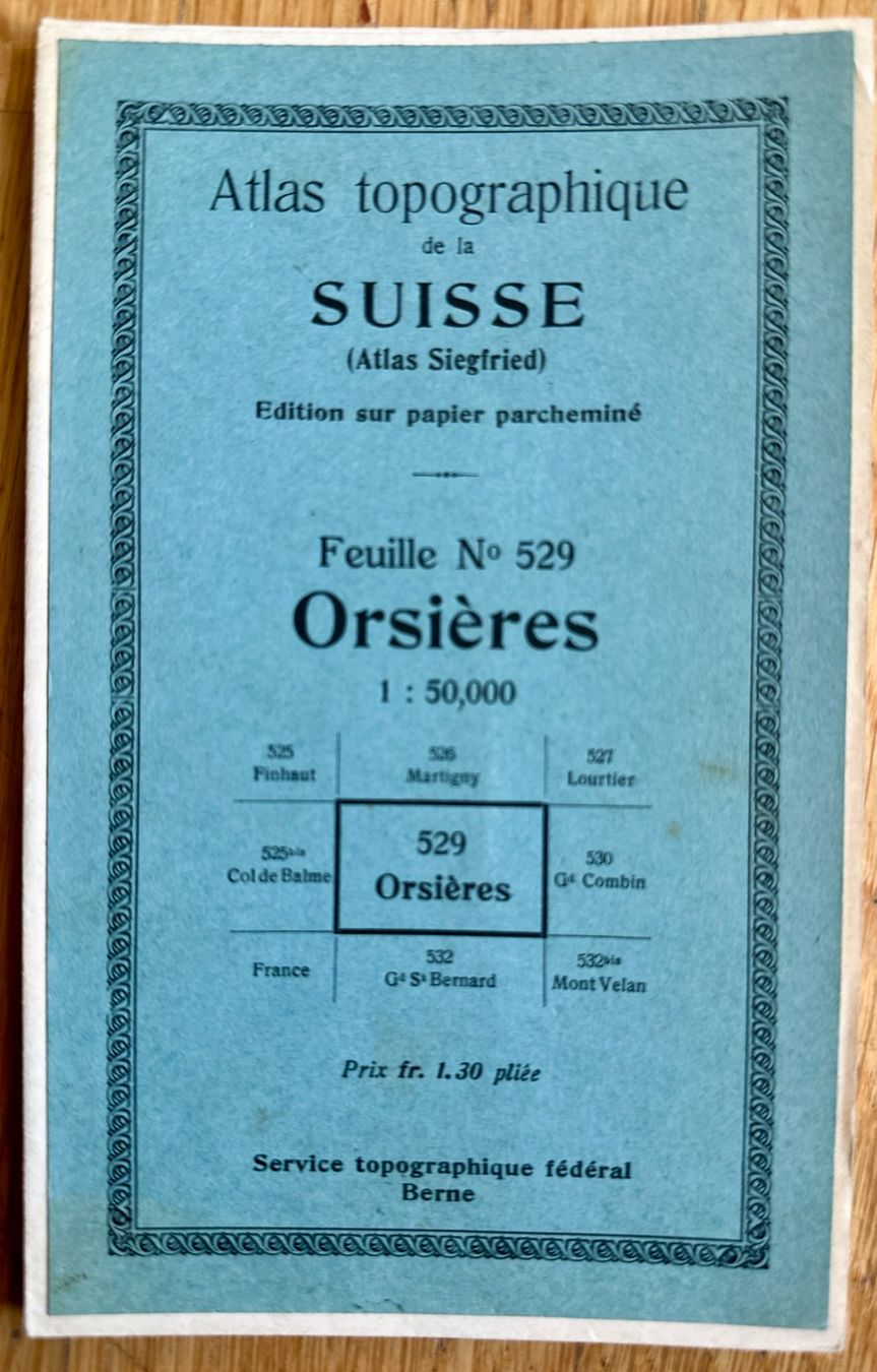 Atlas topographique de la Suisse: Feuille No. 529 Orsières (Gebraucht ...