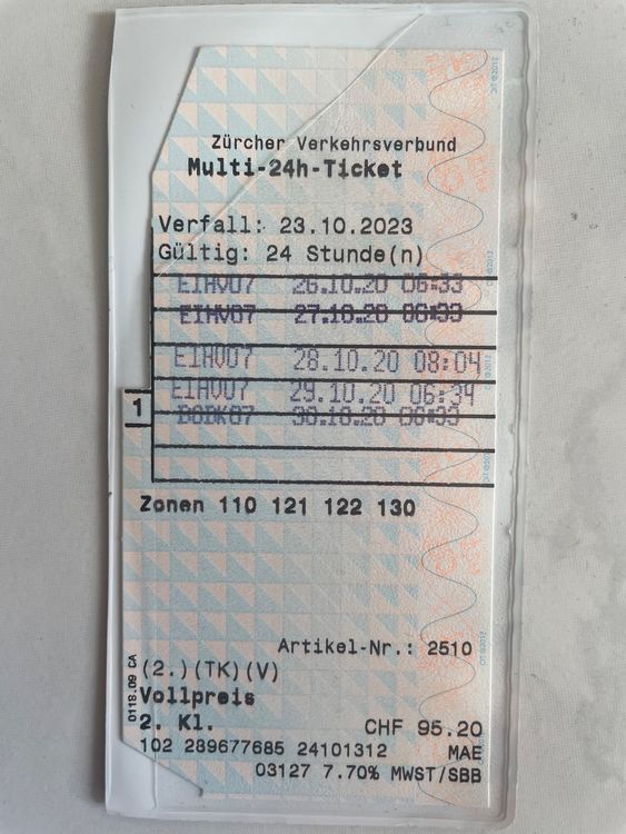 Multi 24 h Ticket | Kaufen auf Ricardo