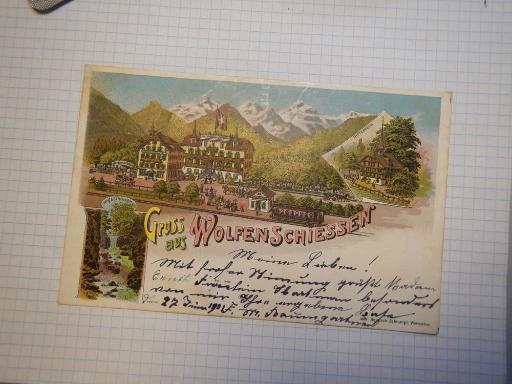 Lithographie: Wolfenschiessen 1901 | Kaufen auf Ricardo