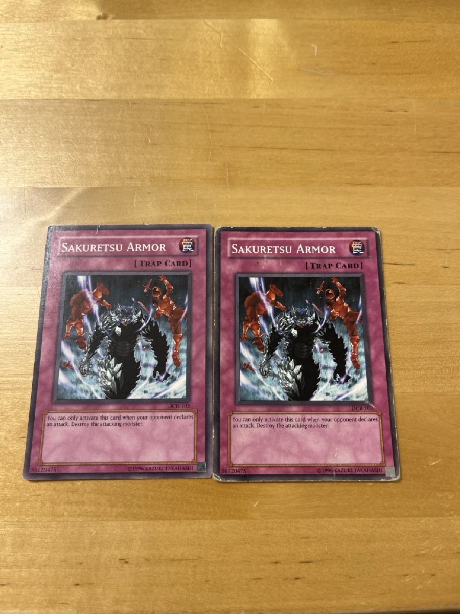 2X Yugioh Raitität Alte Karte DCR 102 Sakuretsu Armor! (Gebraucht) in ...