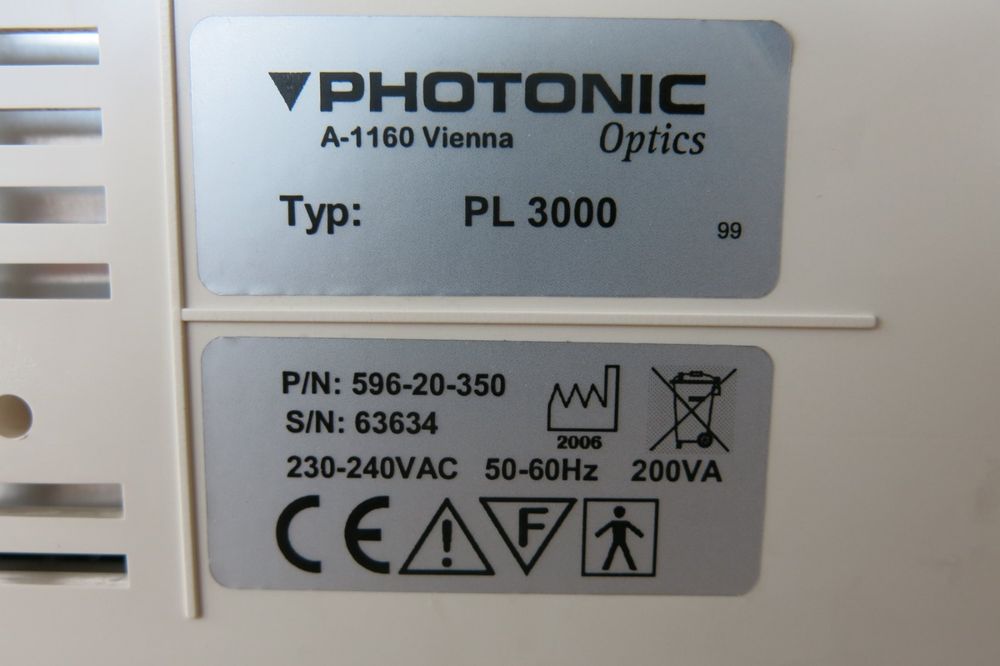 Photonic PL 3000 Halogen Kaltlichtquelle inkl. Lichtleiter (Gebraucht ...