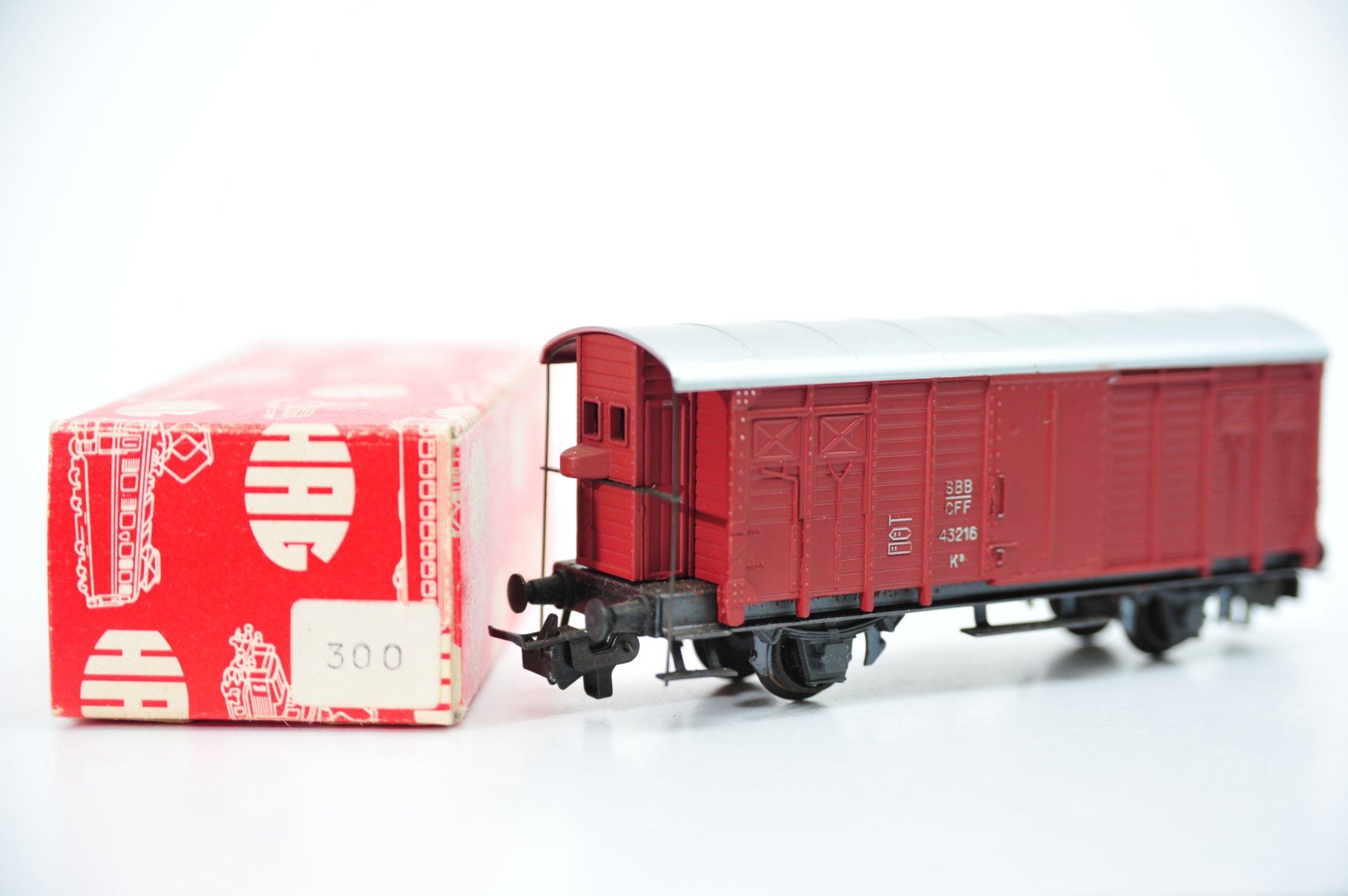 HAG SBB 300 gedeckter Güterwagen mit Bremserhaus DC OVP (Gebraucht) in ...