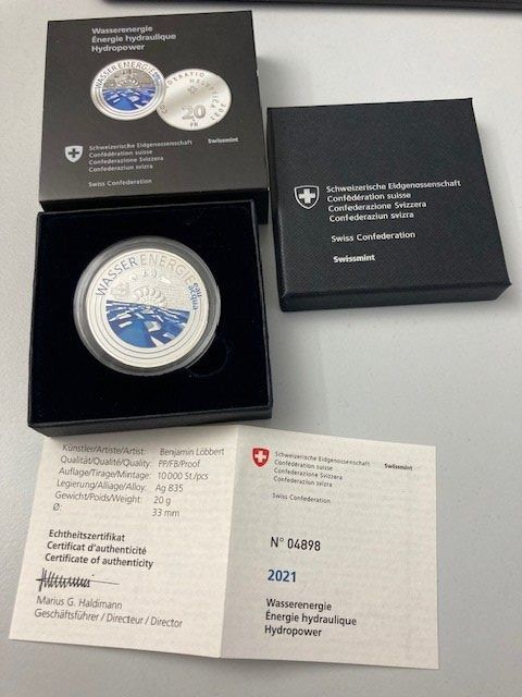 20 Fr. Münze PP, Wasserenergie 2021 | Kaufen auf Ricardo