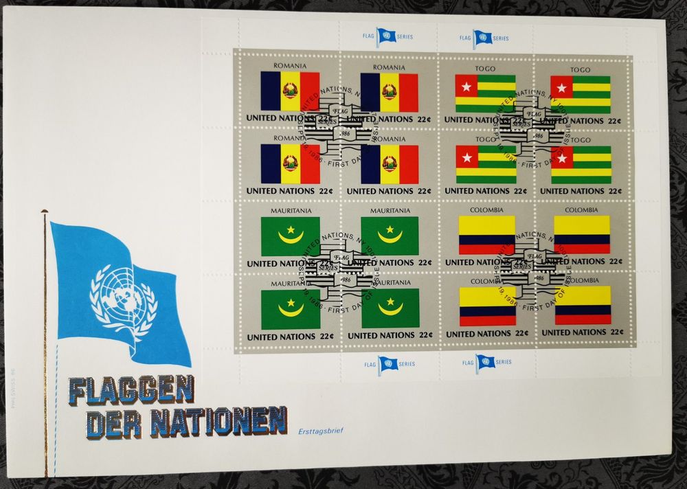 6x Gross FDC / Ersttagsbrief Flaggen der Nation 1986 | Kaufen auf Ricardo