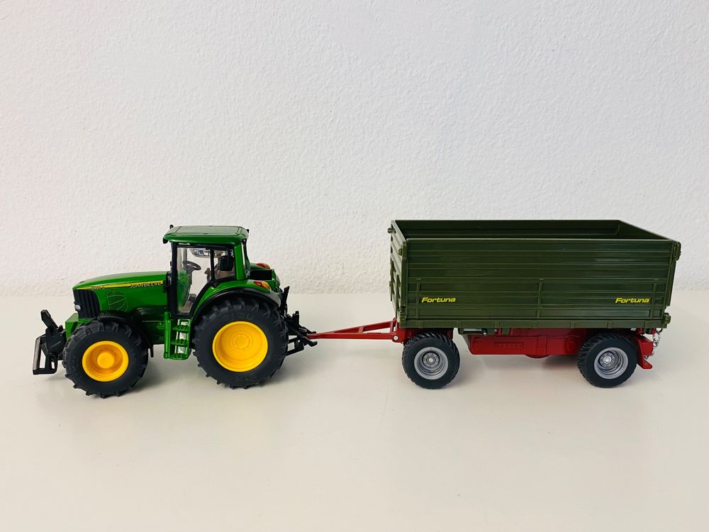 SIKU JOHN DEERE 6920 S Traktor mit FORTUNA-Anhänger (1:32) (Gebraucht ...