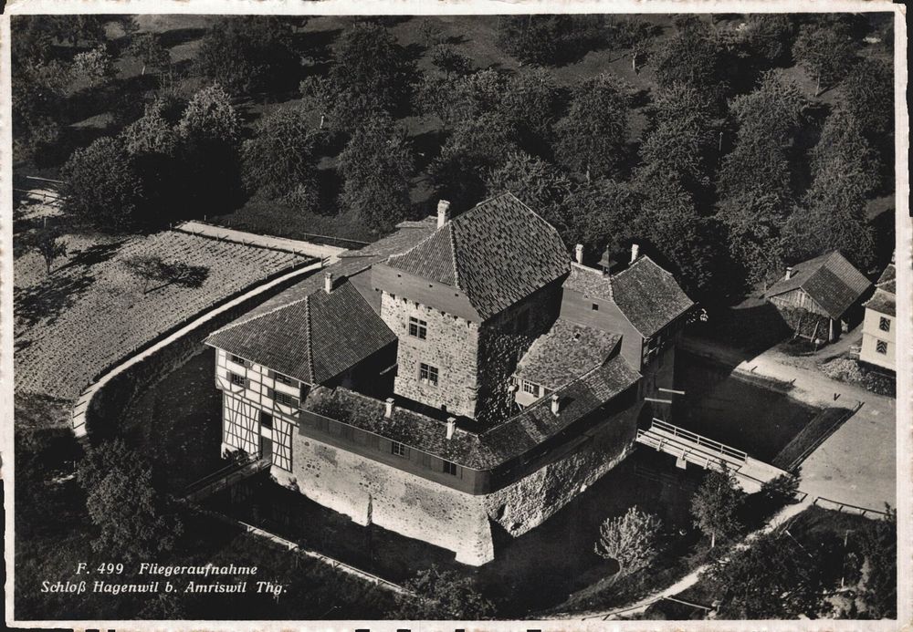 Fliegeraufnahme Schloss Hagenwil b. Amriswil Thg. (Gebraucht) in Bronschhofen für CHF 8 – mit ...