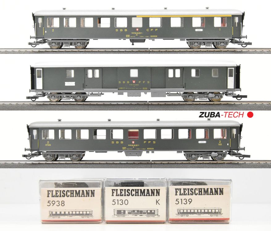 Fleischmann 3x Personenwagen der SBB H0 GS mit OVP (Gebraucht) in St. Gallen für CHF 101 – mit ...