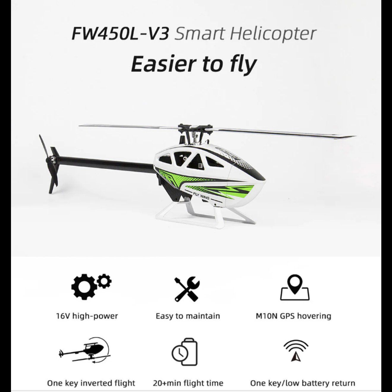 FLYWING FW450L V3 PNP GPS SMART HELICOPTER 450L MIT H1 (Neu und originalverpackt) in Rietheim ...