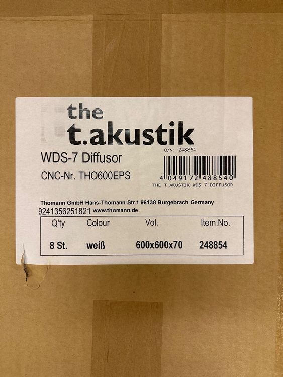 t.akustik WDS-7 Diffusor 3 Packungen à 8 Stück (Neu und ...