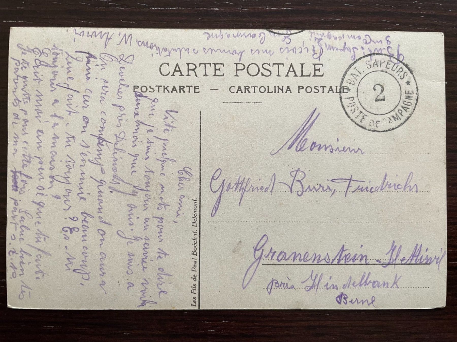 DEVELIER (District de Delémont) Poste de campagne (Gebraucht) in Wald ...