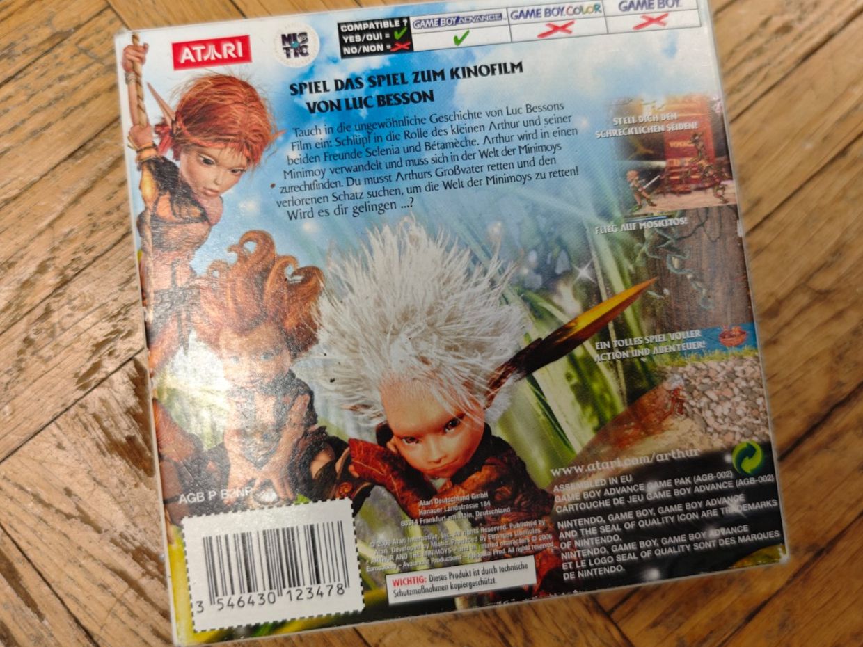 Arthur und die Minimoys Game Boy Advanced OVP inkl Anleitung (Gebraucht ...