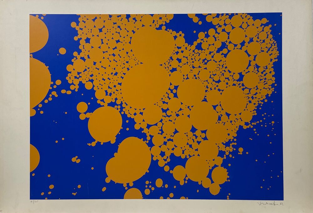 Moderne grosse Serigraphie unleserlich Signiert | Kaufen auf Ricardo