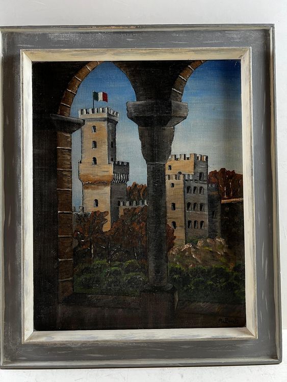 italialie Schloss szene Gemälde signiert. (Gebraucht) in Neuhausen am Rheinfall für CHF 10 – mit ...