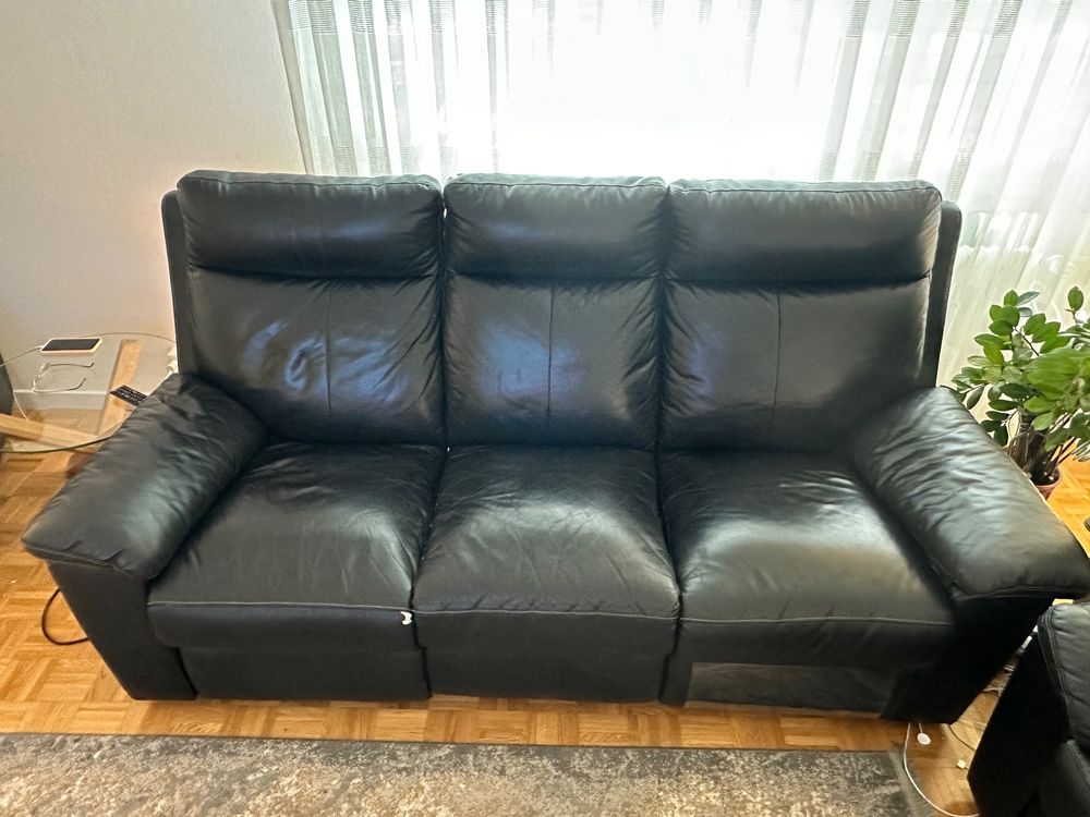 Echtleder 2er und3er sofa gebraucht | Kaufen auf Ricardo