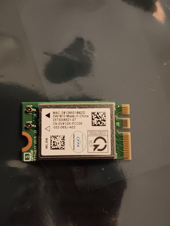 Genuines Dell DW1810 WiFi 5 (802.11ac) und BT 4.1 M.2 Karte (Gebraucht ...