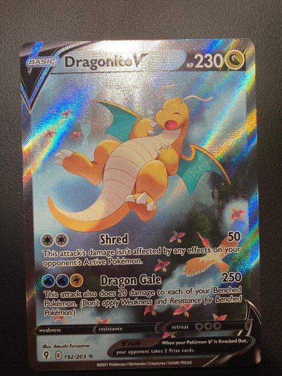 Pokémon Card Dragonite V Evolving Skies Alt Art 192 ENG (Gebraucht) in ...