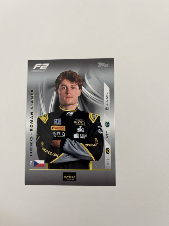 Formula 2 Roman Stanêk topps official trading card (Neu und ...