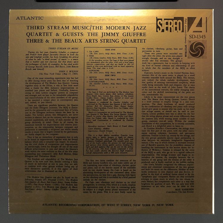 THE MODERN JAZZ QUARTET & GUESTS – third stream music - NEU (Neu ...