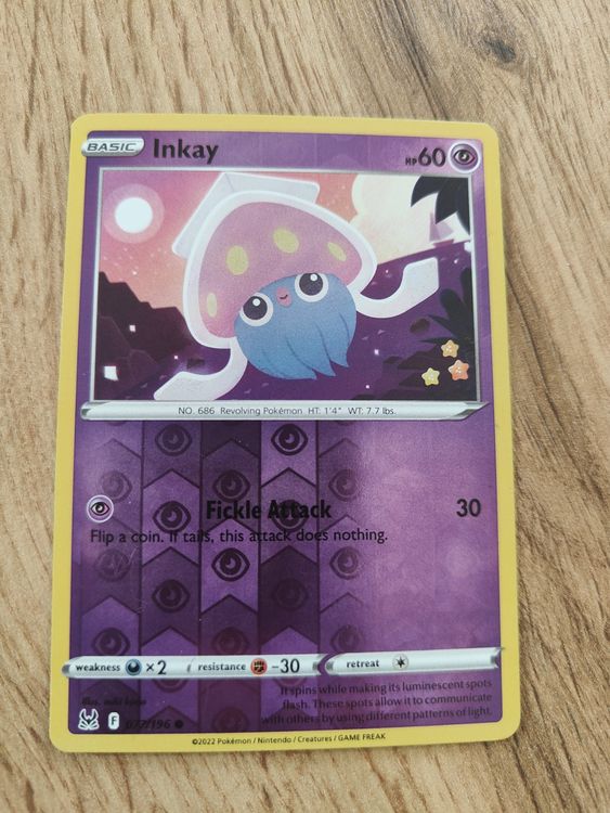Carte Pokémon Inkay 2022 | Kaufen auf Ricardo
