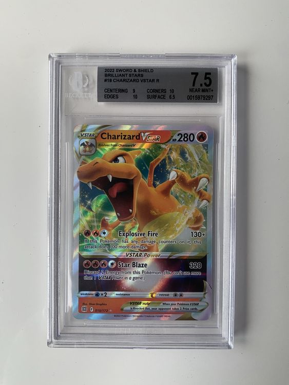 CHARIZARD VSTAR 18/172 2022 POKEMON BRILLIANT STARS BGS 7.5 (Gebraucht ...
