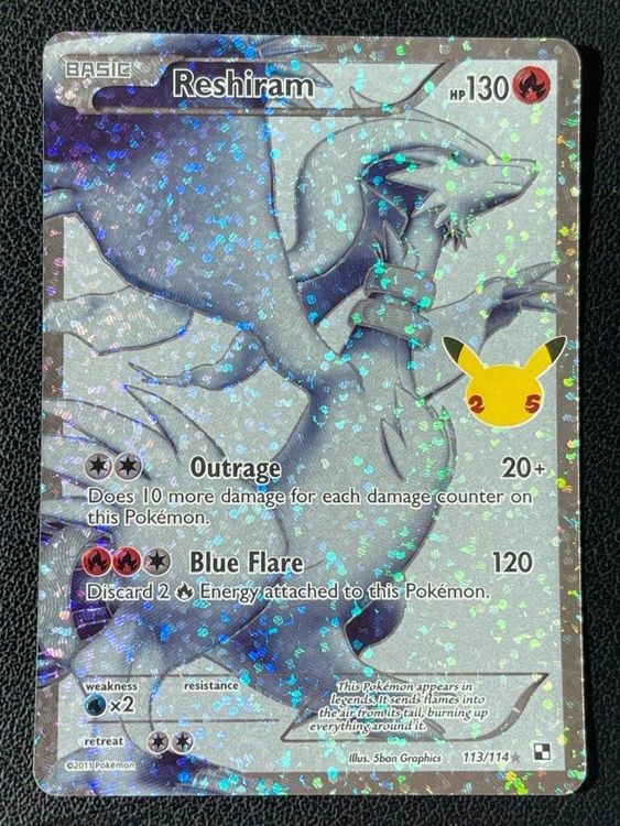 Reshiram 113/114 Full Art Pokémon Celebrations (Neu (gemäss ...