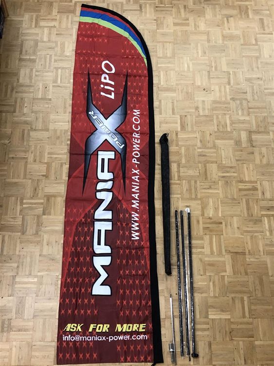 ManiaX Power Beach Flag Banner 335x75cm (Neu und originalverpackt) in ...