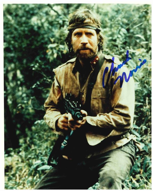 CHUCK NORRIS - Grossfoto handsigniert (20 x 25cm) mit COA (Gebraucht) in Stallikon für CHF 69 ...