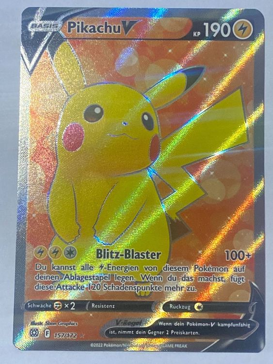 Pokemonkarte Pikachu V Fullart (Neu (gemäss Beschreibung)) in Neuhausen für CHF 20 – mit ...