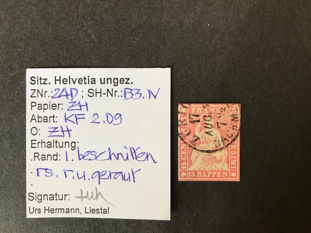 Strubel 24 D mit Abart und Kleinattest Urs Hermann | Kaufen auf Ricardo