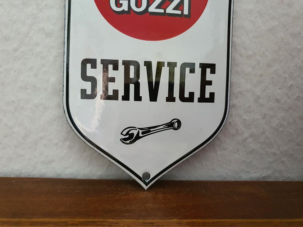 Emailschild Moto Guzzi Service Emaille Schild Reklame Retro (Neu ...