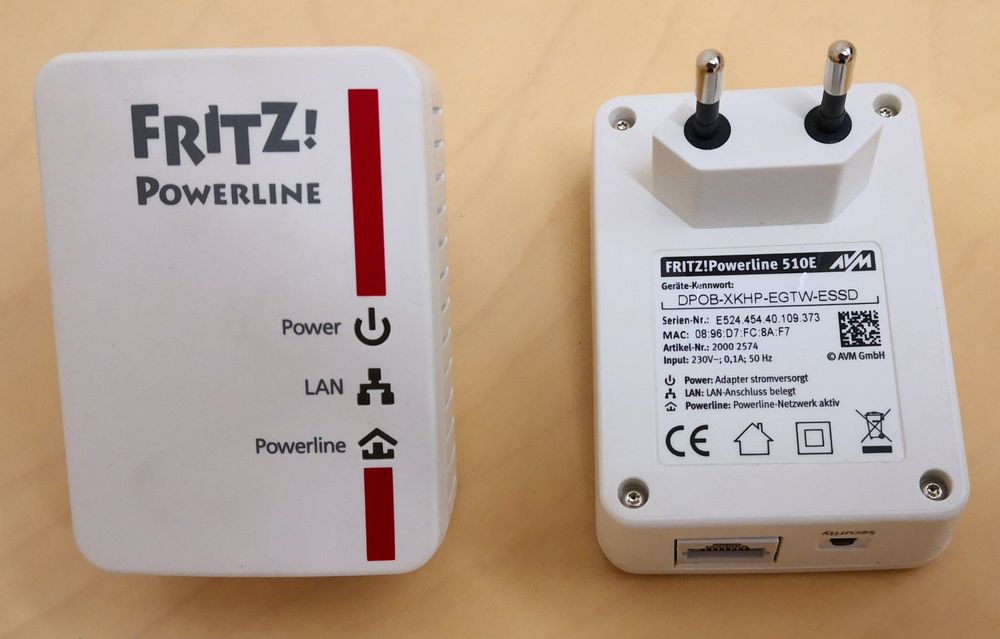 AVM FRITZ Powerline 510E Set, 2 Adapter (Gebraucht) in Pfäffikon SZ für CHF 3 – mit Lieferung ...