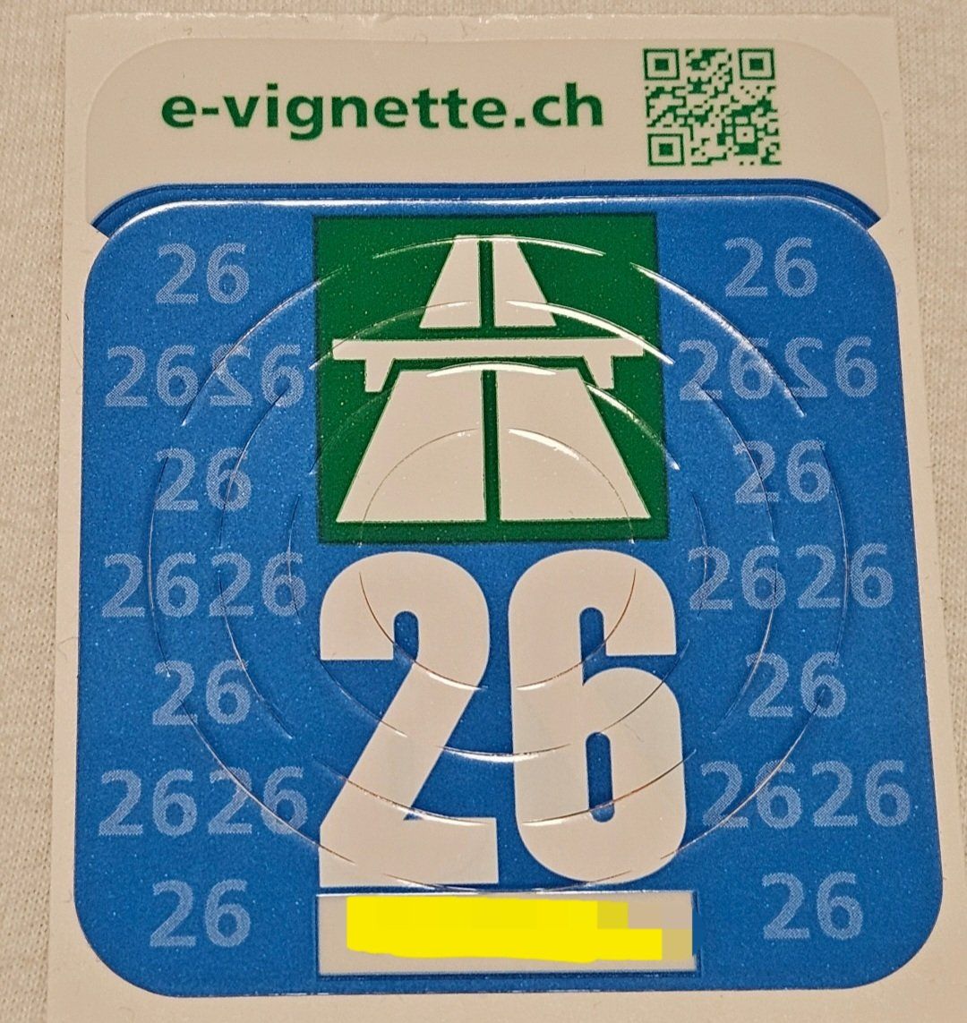 Autobahnvignette 2026 Schweiz physisch Aufkleber Vignette (Neu und ...