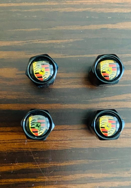 Porsche Ventilkappen Aluminium 4er-Set Neu in Schwarz | Kaufen auf Ricardo