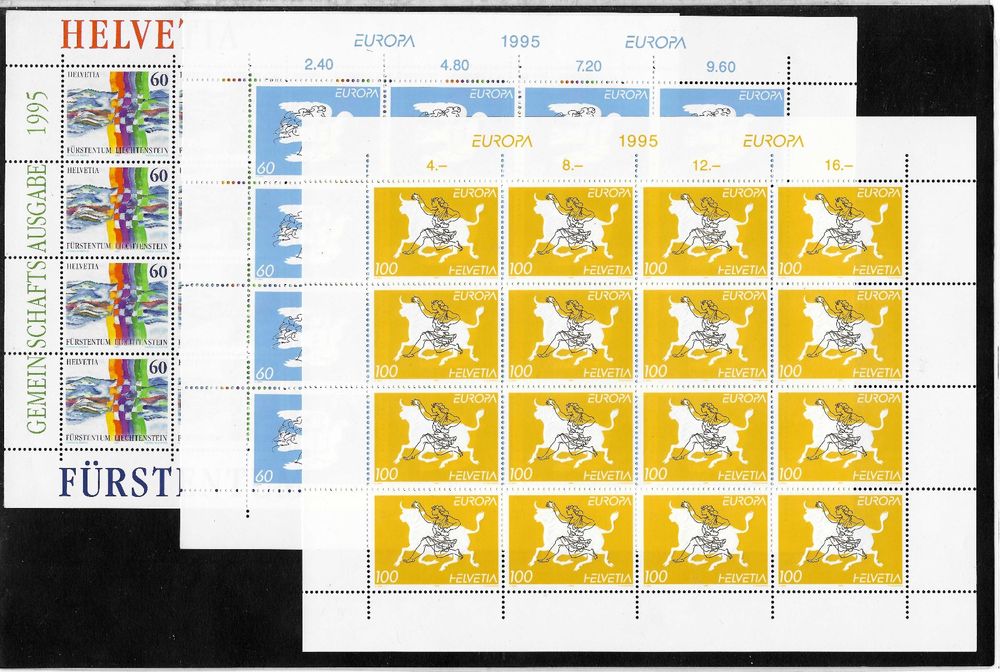 1995, 880-881+886** im Bogen, Frankaturwert CHF 37.60 (3833) (Neu (gemäss Beschreibung)) in ...